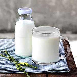 Maredash Glass Coffee Mugs Set of 6,Large Wide Mouth Mocha Hot Beverage Mugs (10oz),Clear Espresso Cups with Handle,Lead-Free,Perfect for Latte,Cappuccino,Hot Chocolate,Tea and Juice