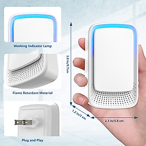 4 Pack Plug-In Negative Ion Ionizer for Home, Office, Kitchen, Bedroom, Bathroom - Filterless, Quiet Operation, Portable Mini Air Cleaner