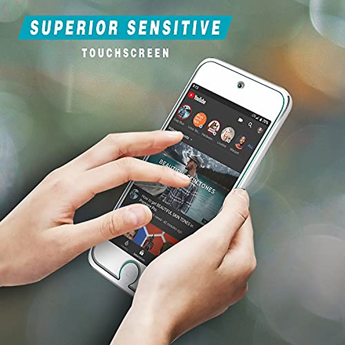 HPTech 2-Pack Tempered Glass For Apple New iPod Touch 7th Gen (2019), 6th Gen, 5th Gen (2015) Screen Protector, Easy to Install, Bubble Free, 9H Hardness