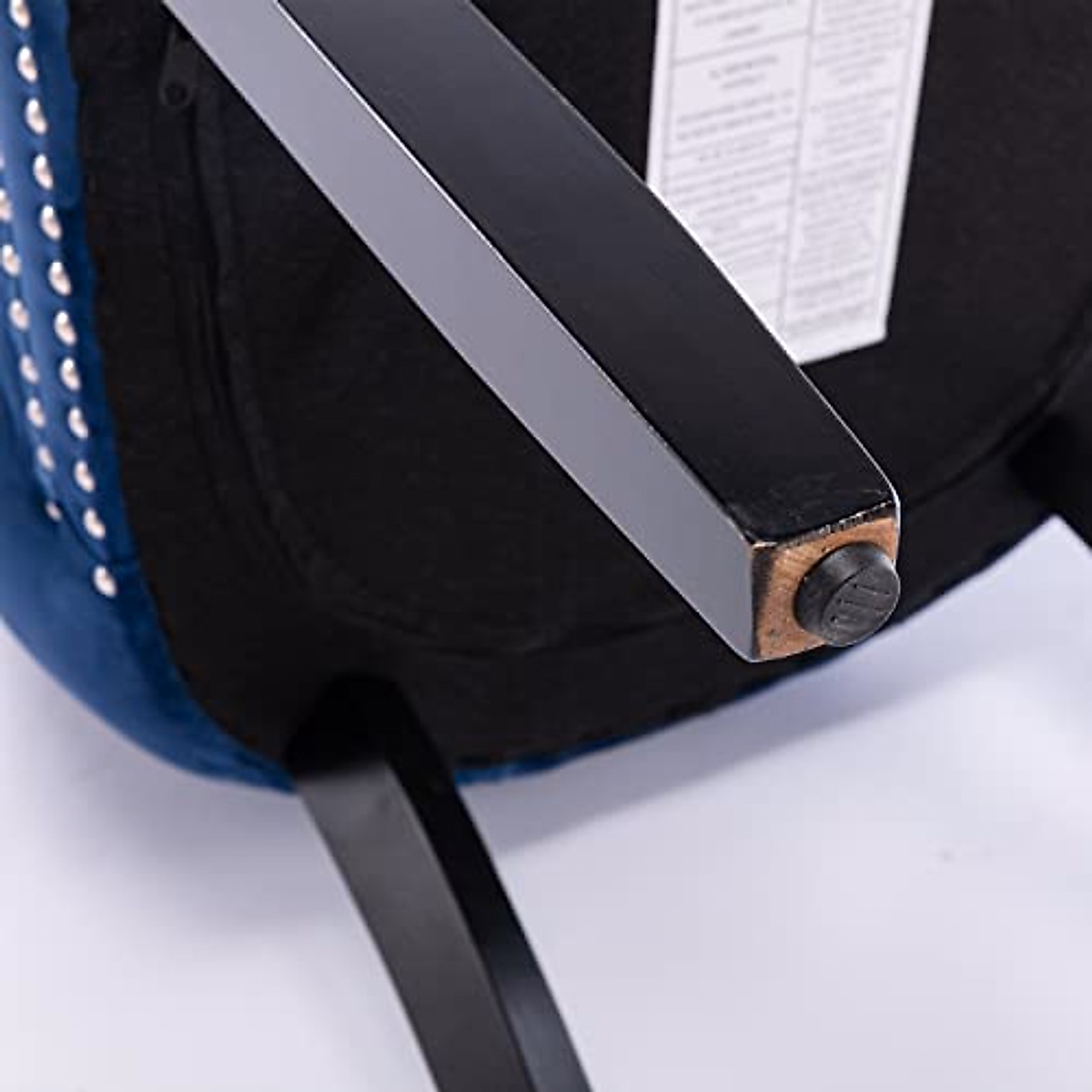 HomSof Upholstered Wing-Back Dining Chair with Backstitching Nailhead Trim and Solid Wood Legs, Set of 2, one Size, Blue