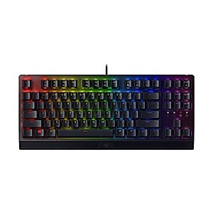 Razer BlackWidow V3 Tenkeyless TKL Mechanical Gaming Keyboard: Green Mechanical Switches - Tactile & Clicky - Chroma RGB Lighting - Compact Form Factor - Programmable Macros