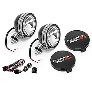 Rugged Ridge 15207.51 Light Kit, Halogen, 6 Inch, Black, Steel Housing, 2 Piece