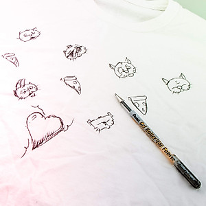 Pentel Arts Gel Roller for Fabric, 1.0mm Bold Lines, Permanent, Black Ink, Pack of 2 (BN15BP2A)