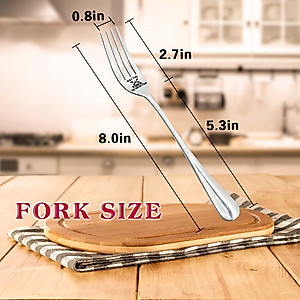 May The Fork Be With You Dinner Forks, Gifts for Star Fans, Men, Boyfriend, Girlfriend, Friends, Husband, Wife, Inspirational Christmas Birthday Valentine's Day Gifts, Funny Stainless Steel Forks