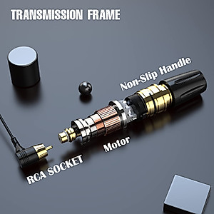 ITATOO Tattoo Gun for Beginners Cartridge Tattoo Machine Kit with Tattoo Inks Power Supply Tattoo Pen Kit WTK164(Black)