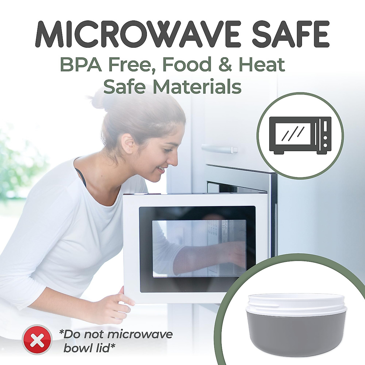 Souper Duper Ramen Bowl Set with Utensil • Microwave, Serve & Eat Noodles in the Same Soup Bowl • Grab-and-Go Leak Proof Lid • Easy to Clean • Freezer Safe • For Dorm, Office, Home