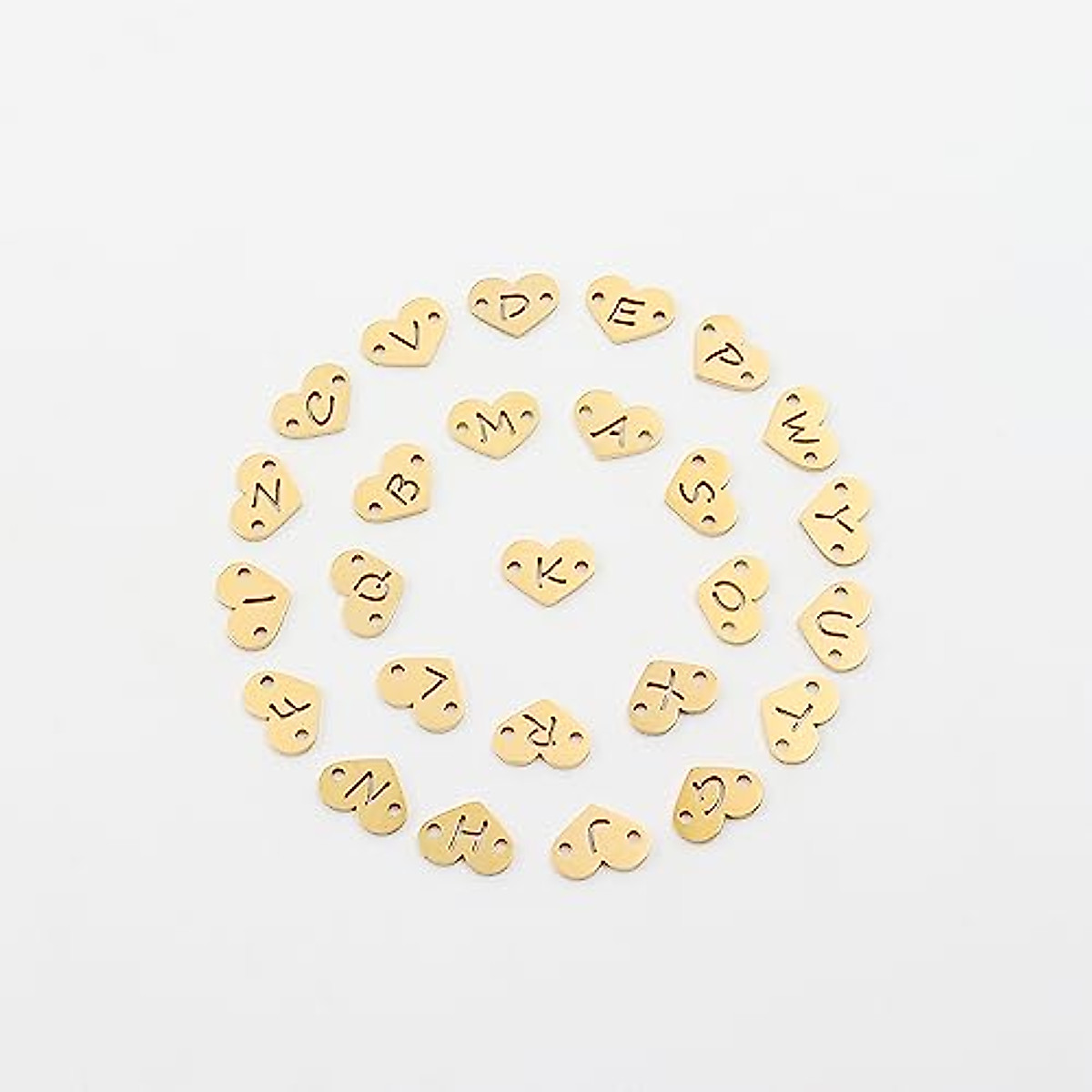 Dainty Heart Initial Bracelet For Women Girls,Classic 14K Gold Plated Chain Letter Charm Bracelet for Women Jewelry Gift