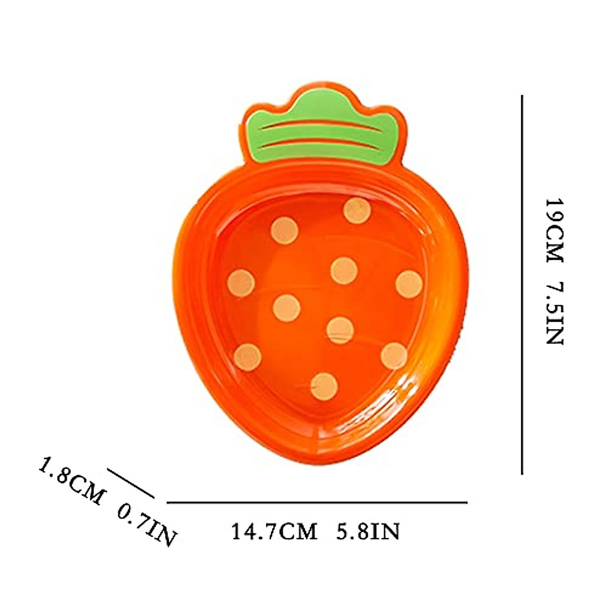 HARAY Salad Bowls Four Snack Plates Strawberry Shaped Home Restaurant Snack Plate Table Fruit Snack Snack Snack Candy Dried Fruit Plate Garbage Slag Plate Soy Sauce Dish Salad Bowls