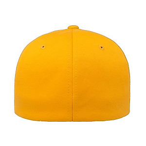 1967 1968 Ford Mustang Convertible Outline Design Flexfit 6277 Athletic Baseball Fitted Hat Cap Gold S/M