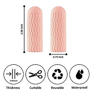 tifanso 12 PCS Finger Cots - Finger Protectors Gel Finger Gloves Covers Fingertip Sleeves Guards for Cracked Skin, Trigger Finger and More, Large Size