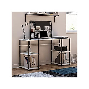 Ameriwood Home Condor Toolless Double Pedestal Computer Desk, White