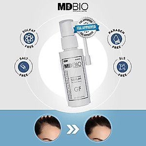 MD PLUS BIO Hair Repair Serum - Thicker, Fuller, Hair Loss and Thinning Treatment Serum - Women and Men Hair Care Products Spray - All Hair Types - 2.02 Fl oz (60 ml)