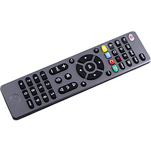 GE Universal Remote Control, Samsung Remote, Universal TV Remote for Roku TV, Vizio, LG, Sony, Sharp, Roku, Apple TV, TCL, Panasonic, Streaming Players, Blu-ray, DVD, 4-Device, Graphite, 33711