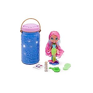 Bright Fairy Friends BFF Mermaid Doll with Color Change Wings, 4 Surprise Mermaid Accessories, Motion Activated Light up Jar, Ideal Nightlight for Kids, Gifts for Kids 3 Years and Older