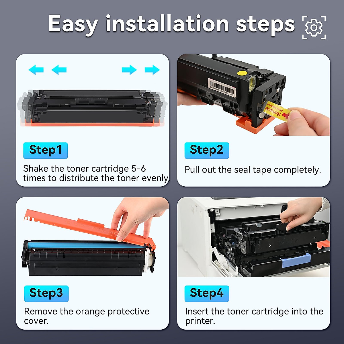 MYTONER 054H Compatible Toner Cartridge Set Replacement for Canon 054H Cartridges 054 Toner for LBP620 MF642Cdw MF640C MF642Cdw MF644Cdw LBP622Cdw Printer (Black Cyan Magenta Yellow,4-Pack)