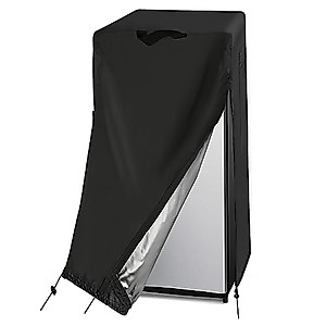 Guisong Refrigerator Cover, Waterproof&Dustproof Cover for Protecting Upright Freezers/Beverage Refrigerator-Suitable for most 5-7.5 Cubic Freezer(23" x 23" x 56")