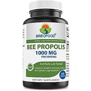 Brieofood Bee Propolis 1000mg per Serving - 120 Capsules