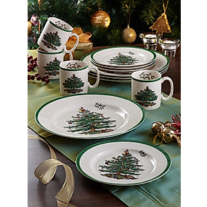Spode Christmas Tree 12-Piece Dinnerware Set, Service for 4