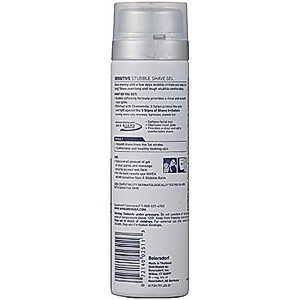 Nivea Men Sensitive Skin & Stubble Shave Gel - Pack Of 3 With Beard Softener for Men - 7 Oz. Can, 21 Ounce