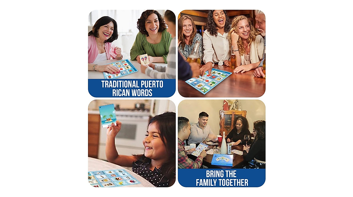 Bingo Loteria Boricua - Bilingual Puerto Rican Party Game