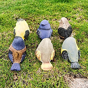 PUOO 3 Pieces Garden Birds Statues,Lawn Decorated Bird Figurine,Indoor Home Decor Resin Bird,Outdoor Patio Garden Tree Decoration Statue (Set 2)