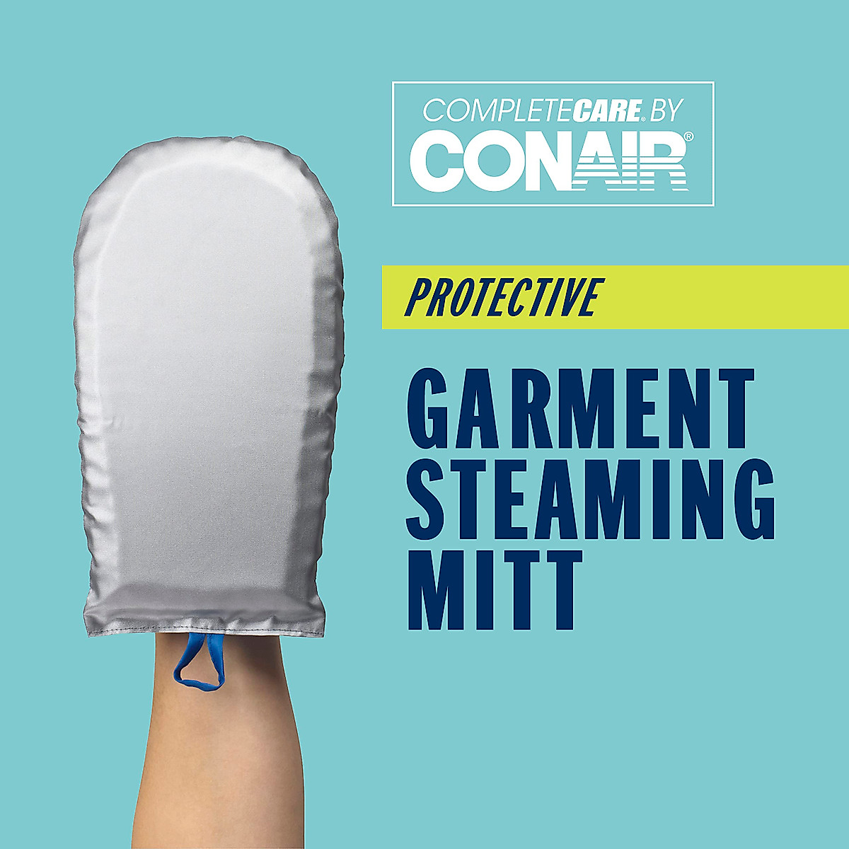 Conair Complete Care Protective Garment Steaming Mitt, Silver and Blue