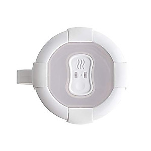 French Bull 23 oz Soup Mug With Handle and Vented Lid Food Storage-Cool Grip Leak Proof Dishwasher and Microwave Safe Lunch Travel Airtight (Mosaic B&W)