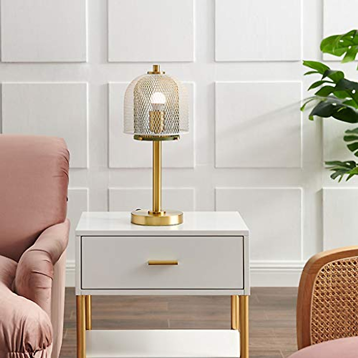 Useful Modern Table Lamp Ins Style Artistic Bedside Desk Lamps E27 Bulb LED Eye-caring for Living Room Office Reading Cafe Bedroom Hotel Desk lamp