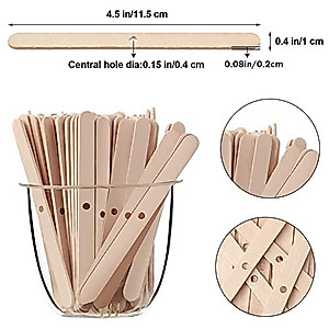 Wooden Candle Wick Holders Pack of 150pcs Wick Centering Devices Candle Wick Bars for Candle Making … (4.5inch - 150pcs)