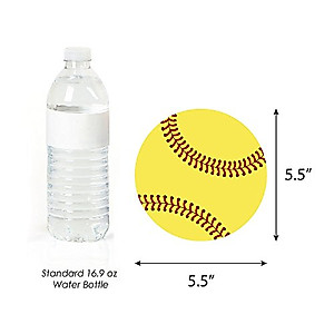 Grand Slam - Fastpitch Softball - Decorations DIY Baby Shower or Birthday Party Essentials - Set of 20