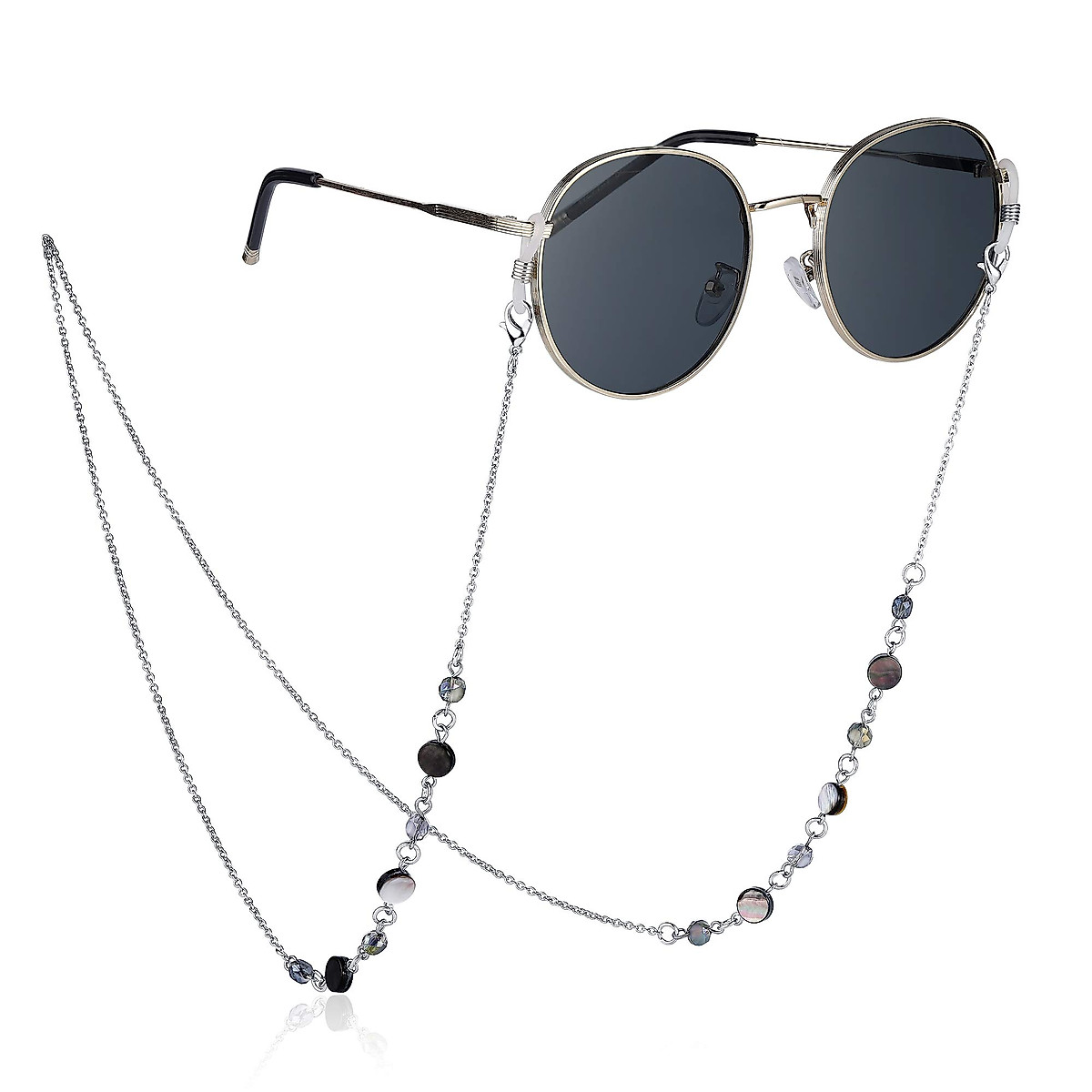 Crimmy Glasses Eyeglass Chain Strap Holders around Neck for Women, Stylish Eye Glasses Sunglasses Mask Necklace Lanyard