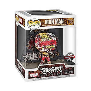 Funko Pop! Deluxe: Marvel-Iron Man - (GraffitiDECO), Marvel Comics - Collectable Vinyl Figure - Gift Idea - Official Merchandise - Toys for Kids & Adults - Comic Books Fans