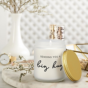Thinking of You Gifts for Women, Get Well Soon Gift for Women, Cheer Up Feel Better for Birthday Christmas, Sorry for You Loss Sympathy Present for Friend Mothers Sister, Lavender Sending Hug Candle