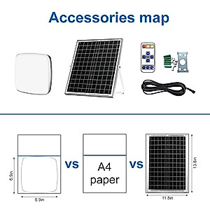 Solar Lights Indoor，Solar Shed Lights White Pendent Light with Remote Control for Home,Barn,Garage,Porch,Hallway,Patio,Garden,Balcony etc.