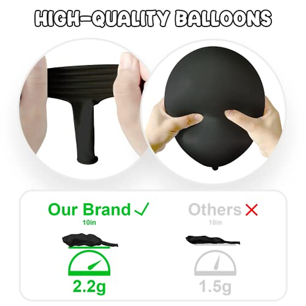 Black Balloon Garland Arch Kit - 121 pcs - Black 5/10/12/18 different sizes of Black latex Balloon Arch Kit, perfect for Birthday Party, Graduation, Baby Shower, Wedding Decoration (black balloons)