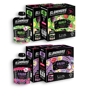 Slammers Organic Superfood Fruit & Veggie Snack Squeeze Pouch - Protein Pack - 3.5 Ounce (Pack of 16)