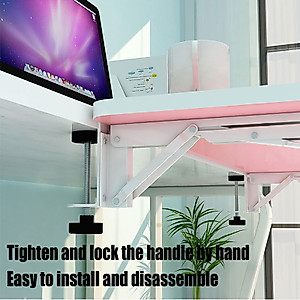 Desk Extender, Keyboard Platform Extender,Ergonomics Desk Extender Tray Clamp On Keyboard Drawer Table Mount Armrest Stand Computer Elbow Arm Support