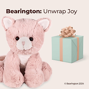 Bearington Mew Mew The Pink Kitty Stuffed Animal Plush, 10.5 Inch Stuffed Animal