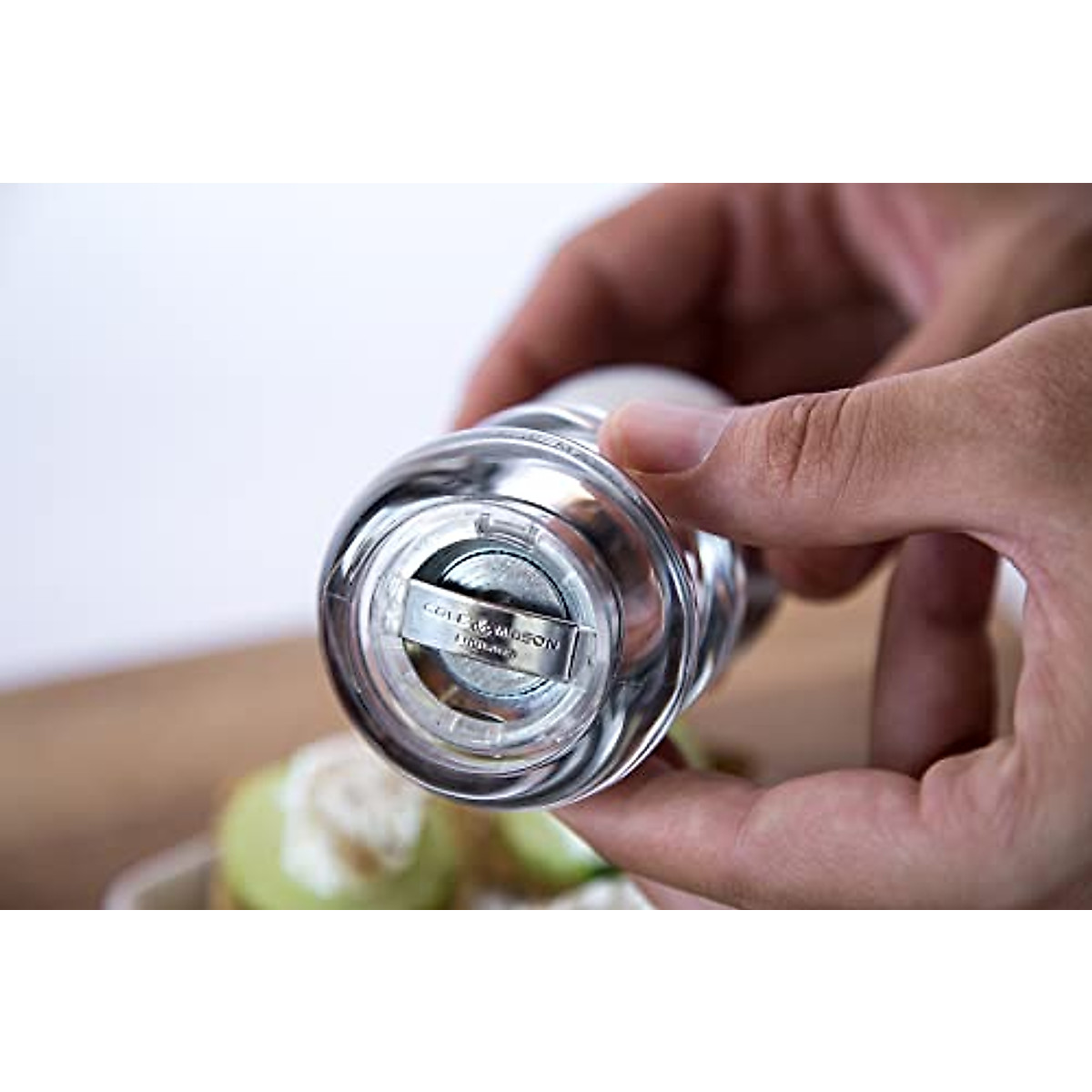 Cole & Mason H307091P Precision Ascot Pepper Mill 100 mm, Transparent/Silver