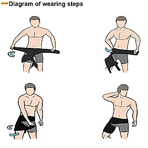 Groin Hip Brace for Women Men, Hip Thigh Support Brace Compression Brace for Hamstring, Thigh, Sciatica, Arthritis, Bursitis, Injuries, Nerve Pain Relief