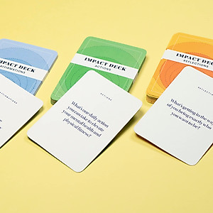 BestSelf Impact Deck - 20 Reflection & 20 Action Cards to Grow in Courage Over Comfort with 10 Affirmation Cards for Motivation