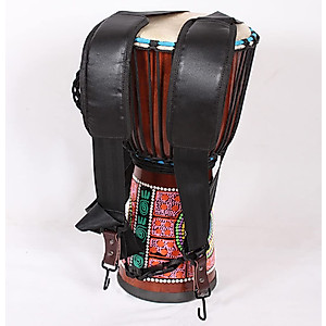Padded Djembe Shoulder Strap Adjustable African Hand Drum Sling Belt Comfort Shoulder Harness Percussion Accessories Black