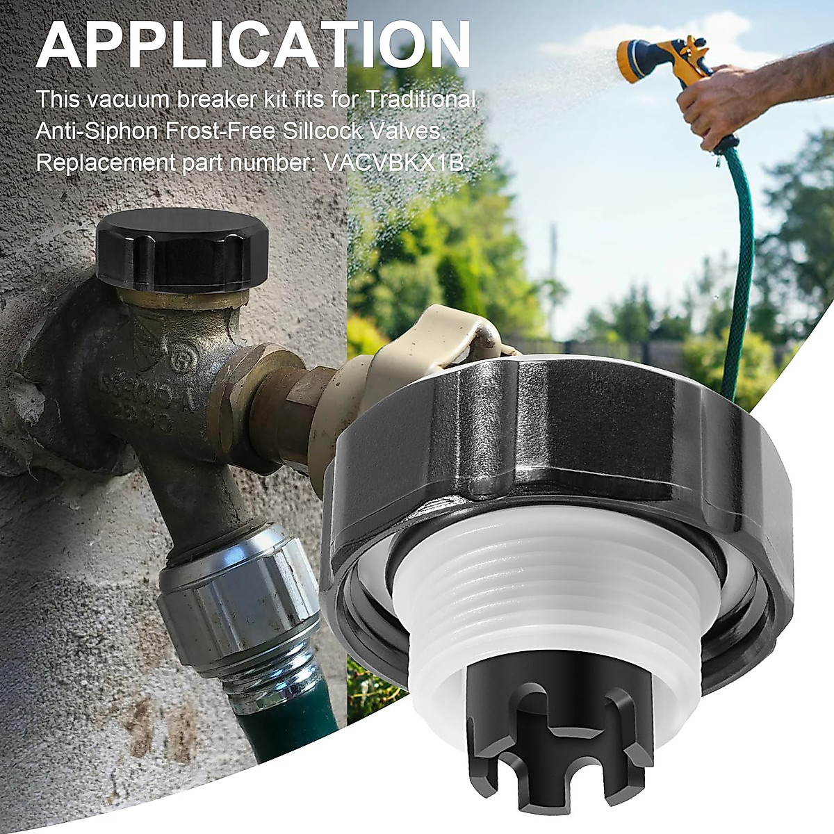 Replaces for VACVBKX1B Vacuum Breaker Replacement Kit for Traditional Anti-Siphon Frost-Free Sillcock Valves