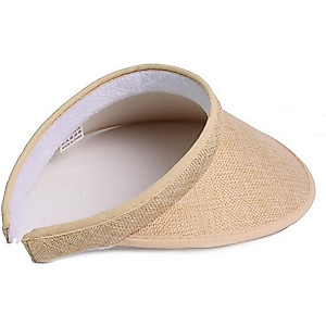 Men Women Athletic Straw Summer Outdoor Piping Clip On Sun Visors