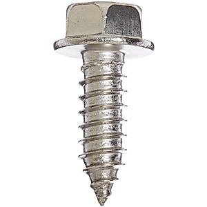 Small Parts 1412ABW188 18-8 Stainless Steel Sheet Metal Screw, Plain Finish, Hex Washer Head, Hex Drive, Type AB, 1/4"-14 Thread Size, 3/4" Length (Pack of 10)