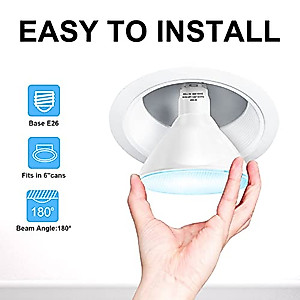 mfxmf LED Flood Outdoor Light Bulb 5000K Daylight，110V E26 Base 20W PAR38 Flood Light Bulbs Replace Up to 200W, Non-Dimmable,1800 Lumens LED Flood Light for Outdoor Hallway Garden（2 Pack）