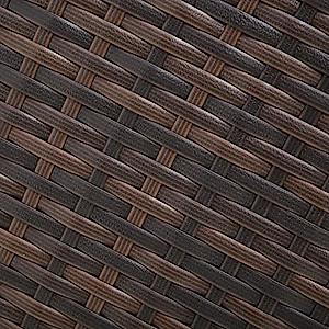 Outsunny Outdoor Wicker Swivel Recliner Chair, Reclining Backrest, Lifting Footrest, 360° Rotating Basic, Water Resistant Cushions for Patio, Dark Blue