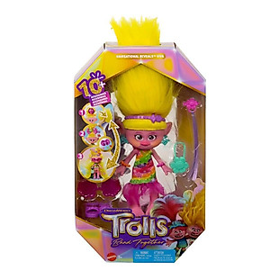 Mattel DreamWorks Trolls Band Together Fashion Doll & 10+ Accessories, Hairsational Reveals Viva with Transforming Hair Piece