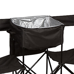 Trademark Innovations Sideline Bench, 6 Seater, Black