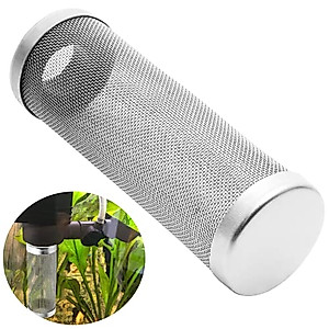 Bivethoi Stainless Steel Aquarium Filter Intake Cover, 16mm Shrimp Filter Guard Metal Fish Tank Filter Intake Strainer, Mesh Tube Filter Net Cover Aquarium Inlet Filter Screen for Fish Tank